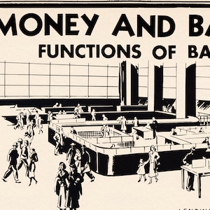 Money and Banking Vintage Chart Print, Banking Educational Poster ...