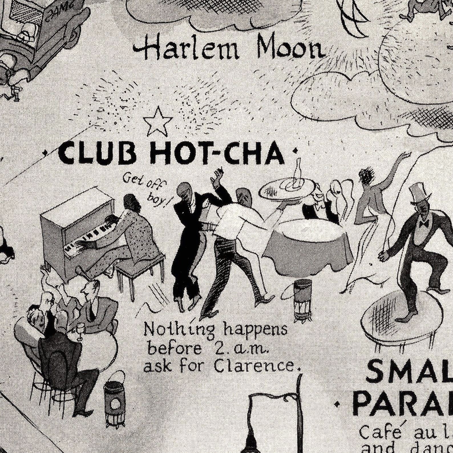 Harlem Night Clubs Map Old Harlem Map Wall Art Vintage Map - Etsy Canada