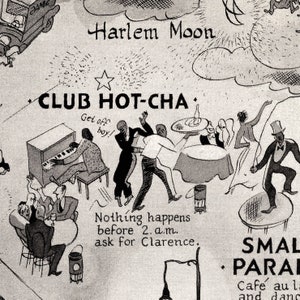 Harlem Night Clubs Map Print: Vintage Manhattan Art, 1933 - Etsy