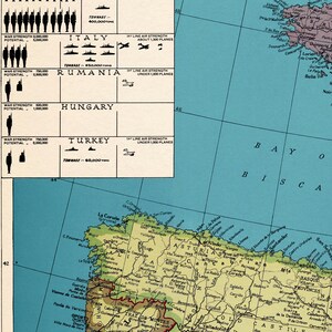 WW2: Military Map of Europe Vintage Map Print, Wall Art Home Gift - Etsy