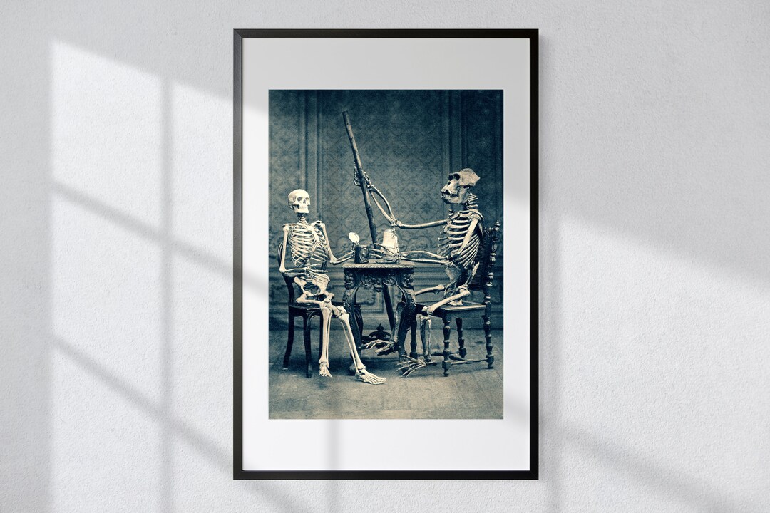 Skeletons' Night Out: Vintage Black & White Photography - Man and ...