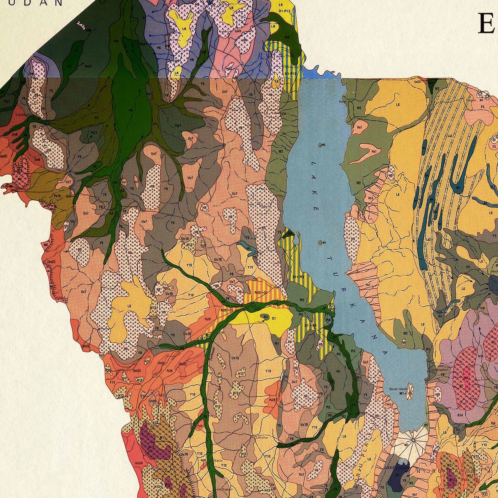 Kenya Map Soil Map of Kenya Geologic Map Kenya Art Gift | Etsy Canada