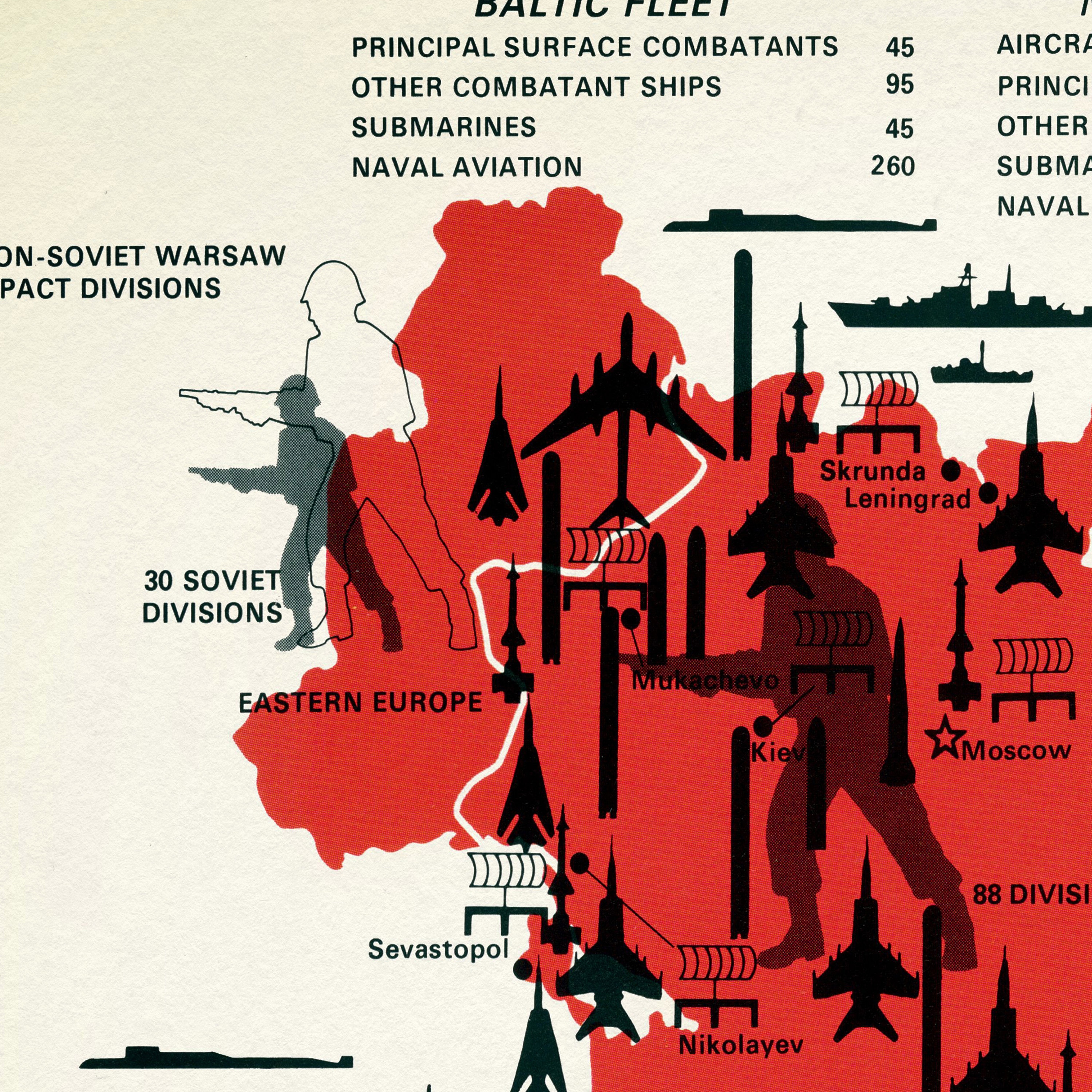 The Soviet Union Vintage Military Map Print USSR Poster Cold - Etsy