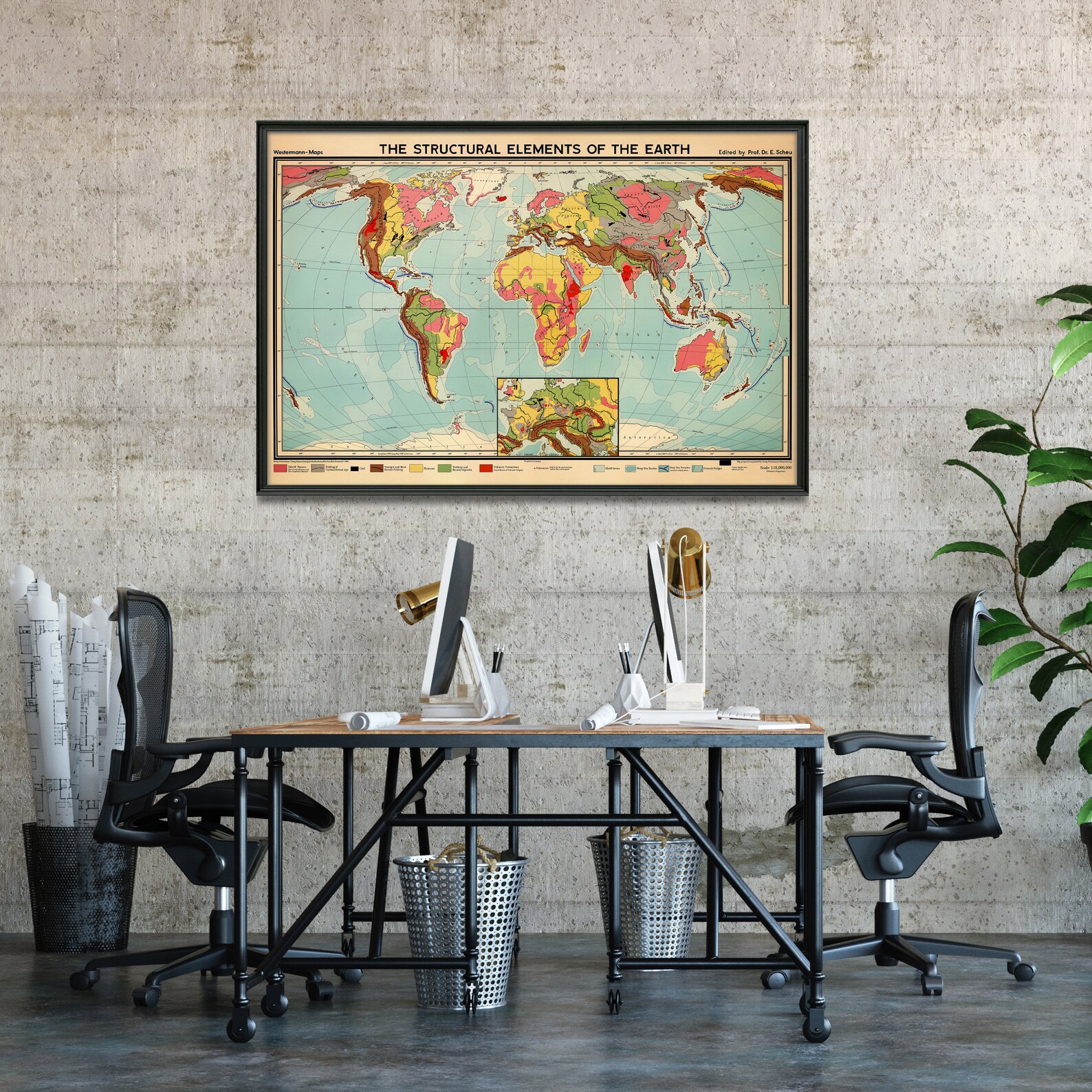 World Geology Structure Map Map of the Word Geology Map - Etsy