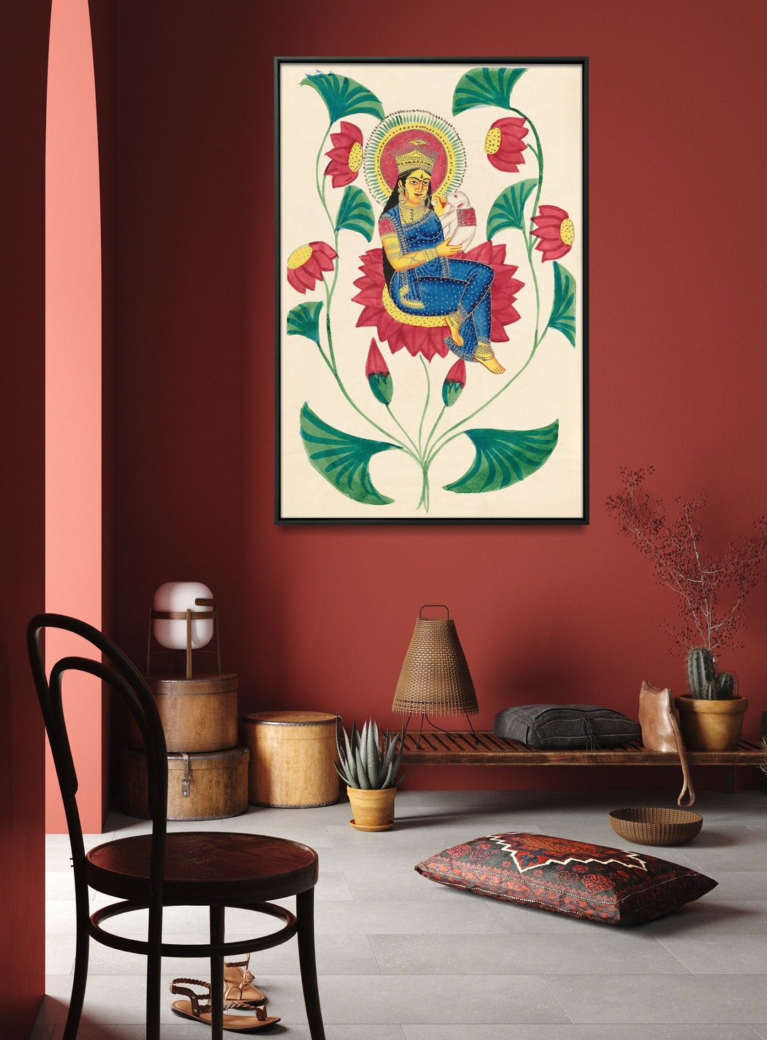 Saraswati Goddess Saraswati Print Hindu Goddess Poster Hindu God Wall ...
