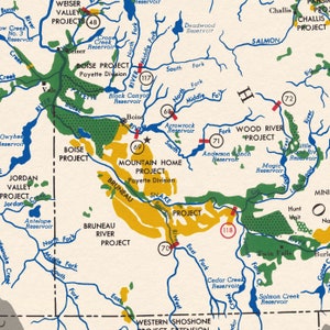 Columbia River Basin: Development Plan - Vintage Map Print, Home Gift ...