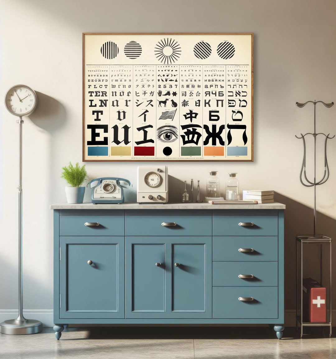 Vintage Eye Test Chart| Restored Reproduction Print, Ophthalmology ...
