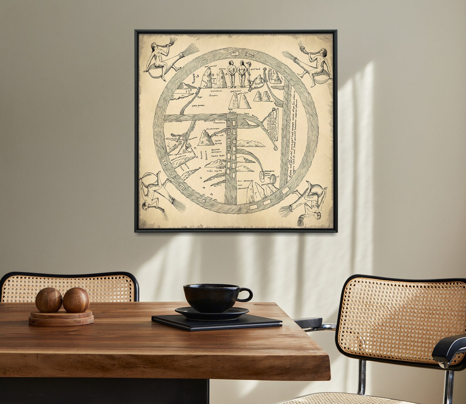 Turin Beatus Mappa Mundi Ancient World Map Print Square Wall - Etsy