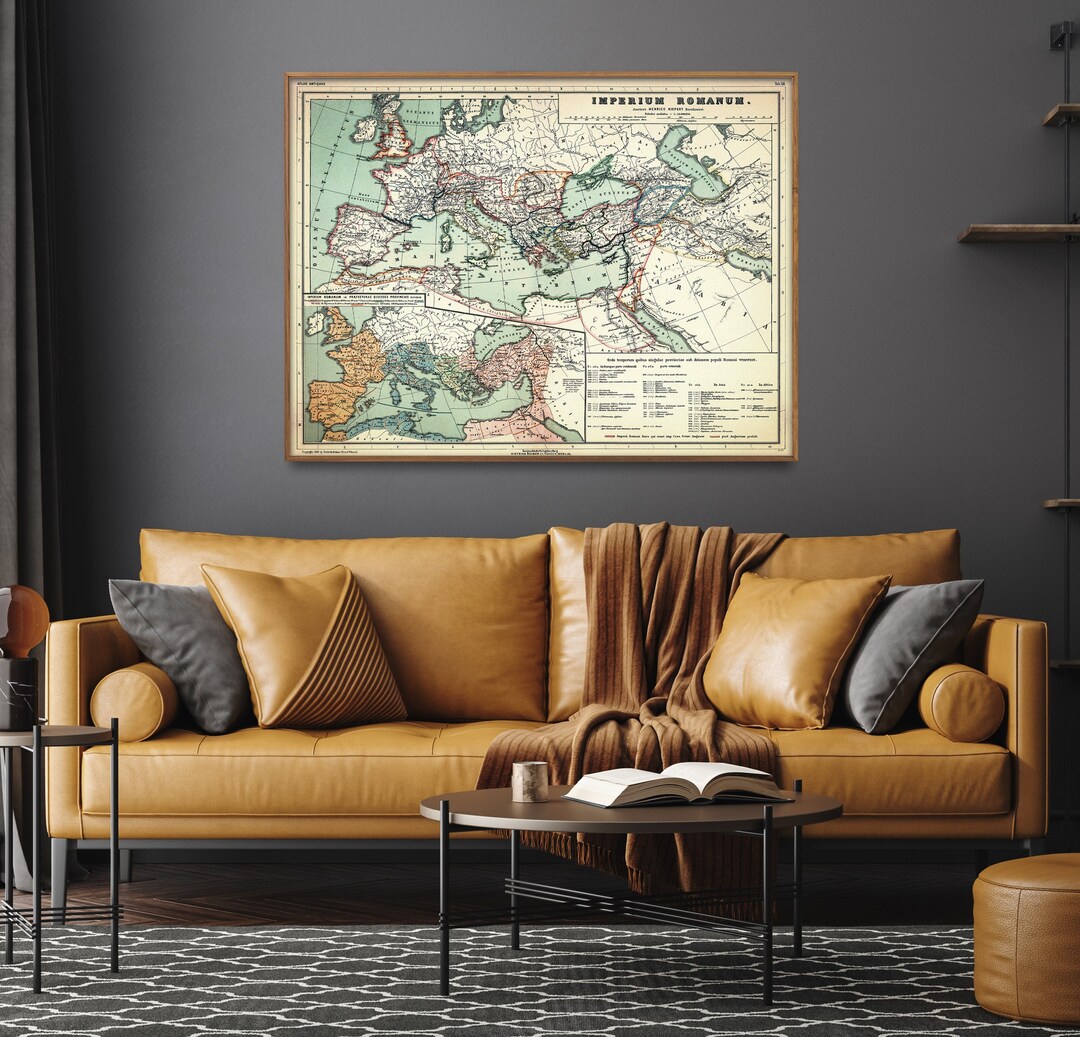 Roman Empire Map| Vintage Map Wall Art| Historical Gift| History ...