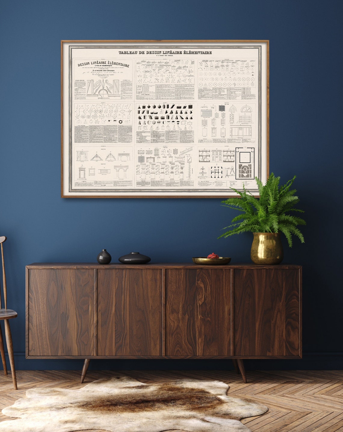 Technical Drawing Vintage Chart Print Architectural & | Etsy
