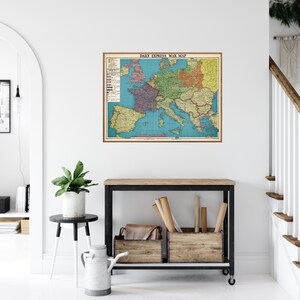 WW2: Military Map of Europe Vintage Map Print, Wall Art Home Gift - Etsy