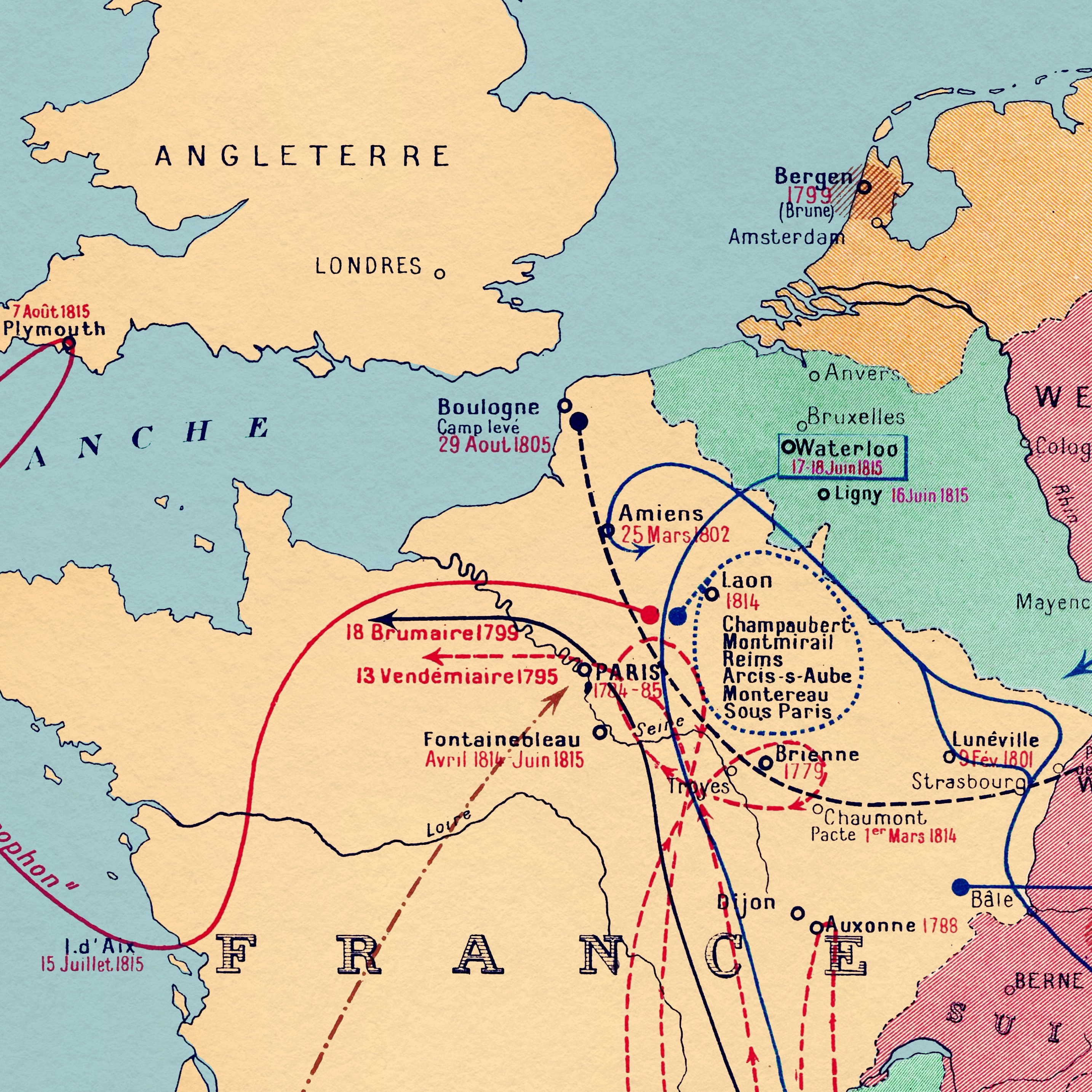 Napoléon Bonaparte Life & Military Campaigns Vintage Chart - Etsy UK