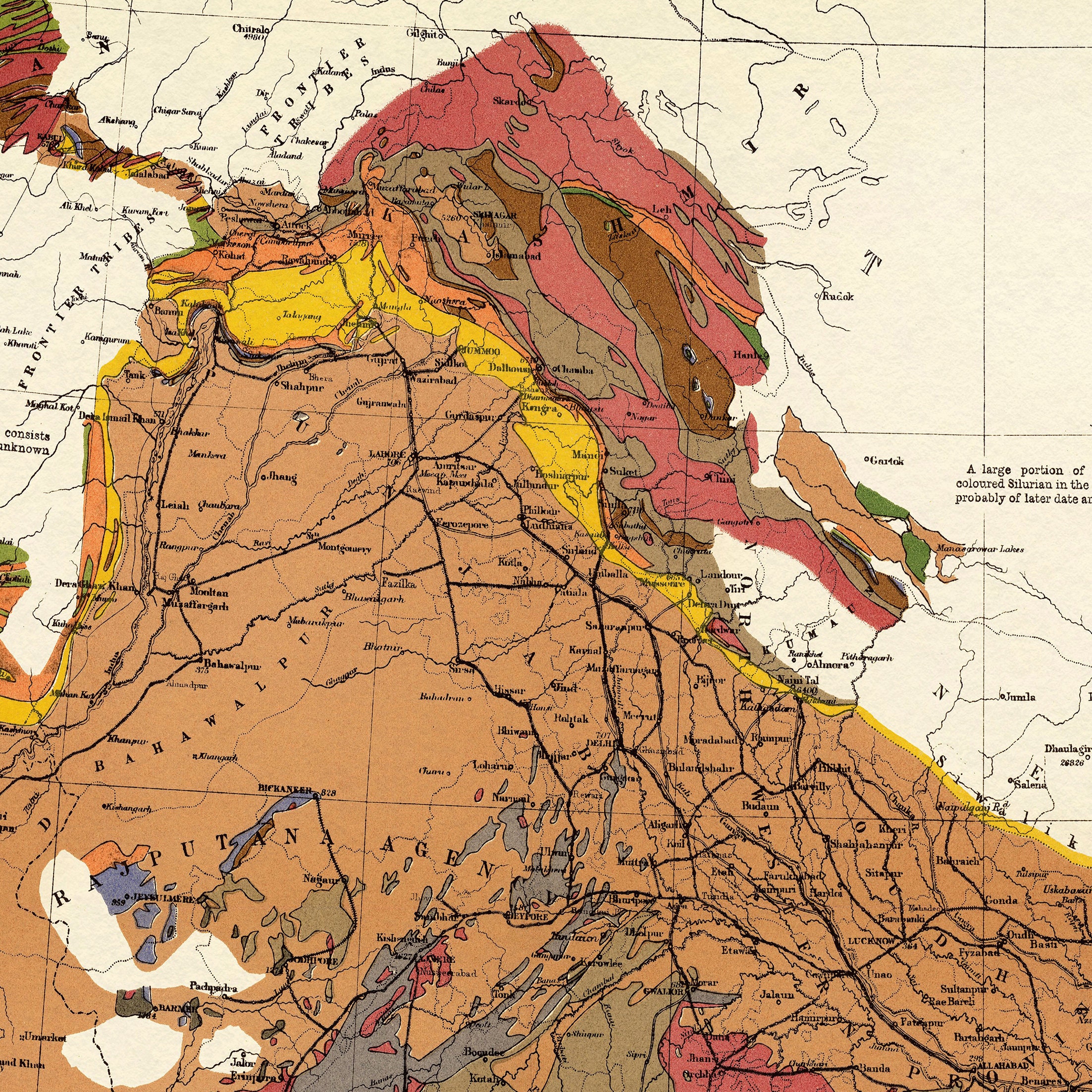 Geological Map of India Geology of India Vintage India Map - Etsy Canada