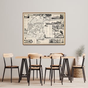 Yerevan Vintage Map Print Yerevan Historical Chart Poster Armenian Wall ...