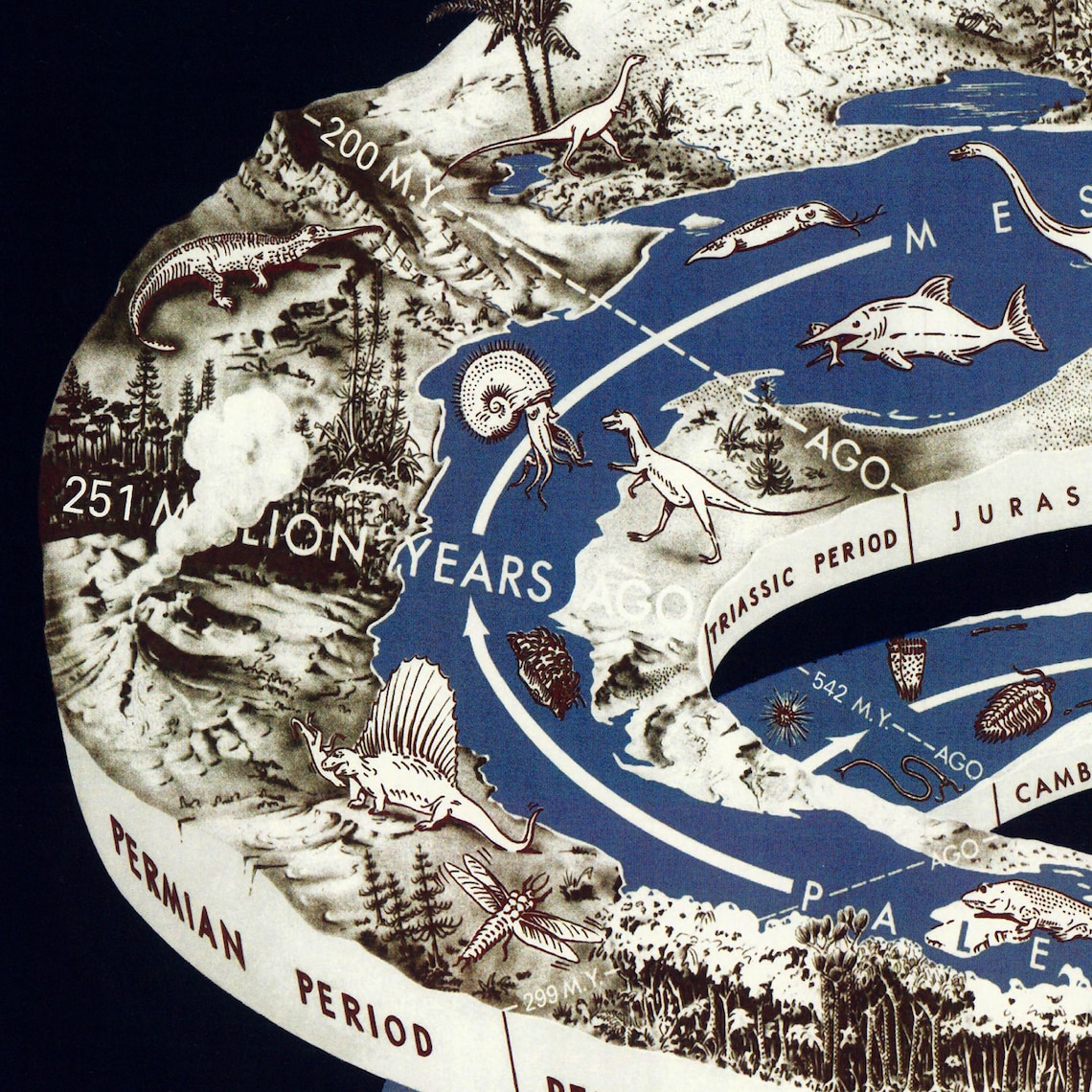 Geologic Time Spiral Poster Geological Timeline Wall Art | Etsy