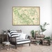 Mammoth Lakes Region Vintage Fishing Map Print, Mammoth Lakes ...