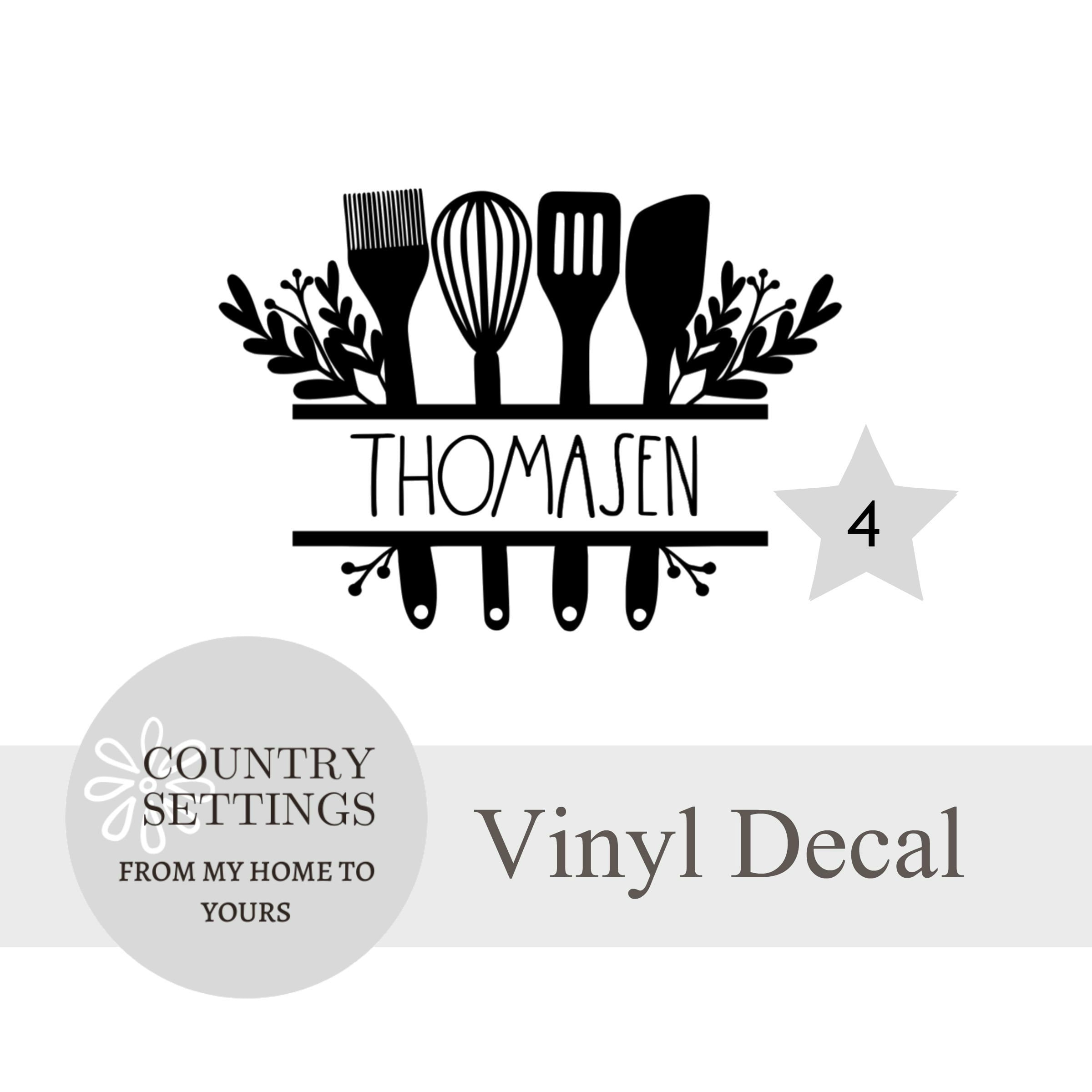 Kitchen Vinyl Decal, Custom Kitchen Decal, Farmhouse Custom Kitchen ...
