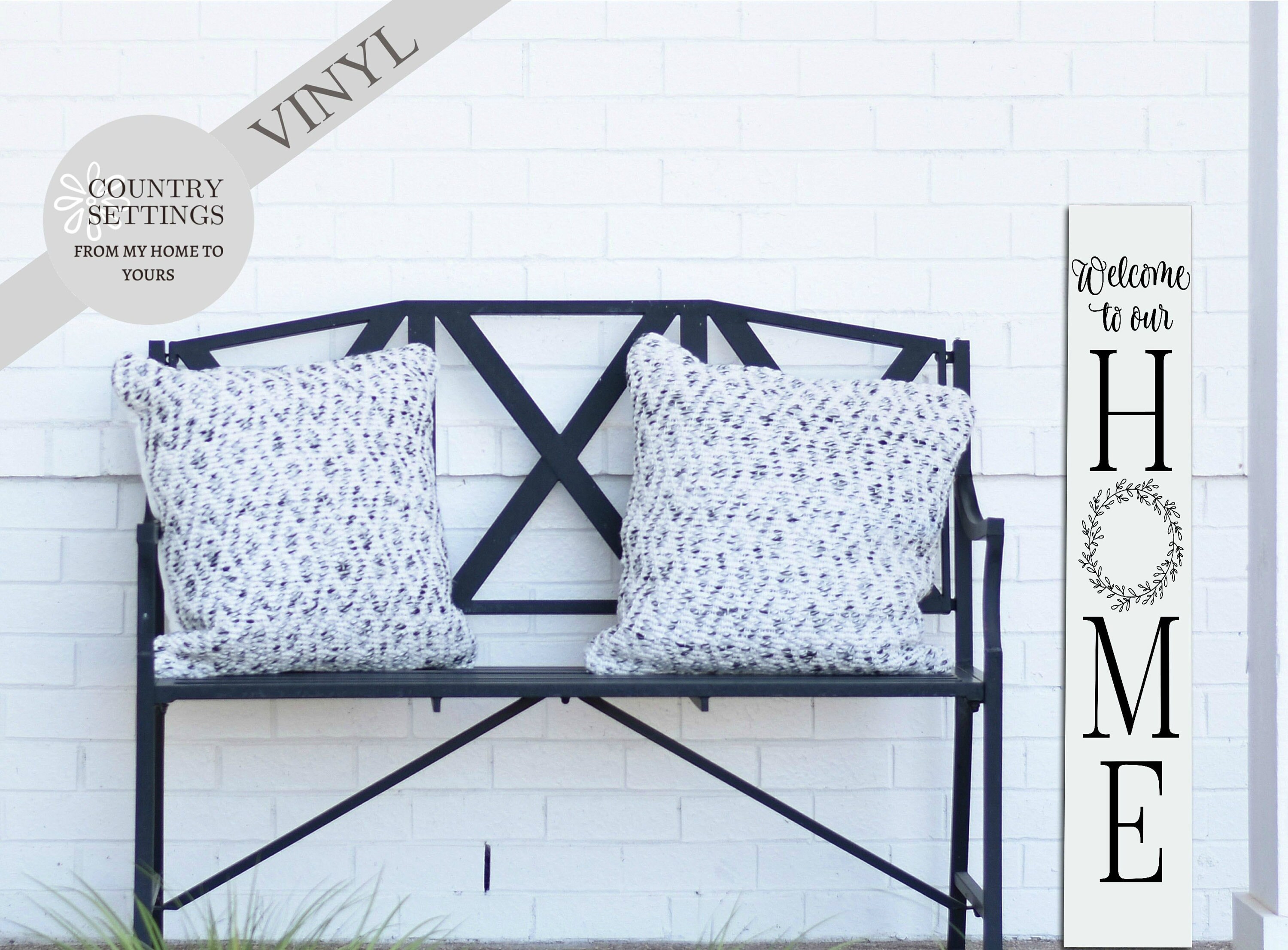 Home Vertical Vinyl Decal, Farmhouse Vinyl Wall Art - Etsy