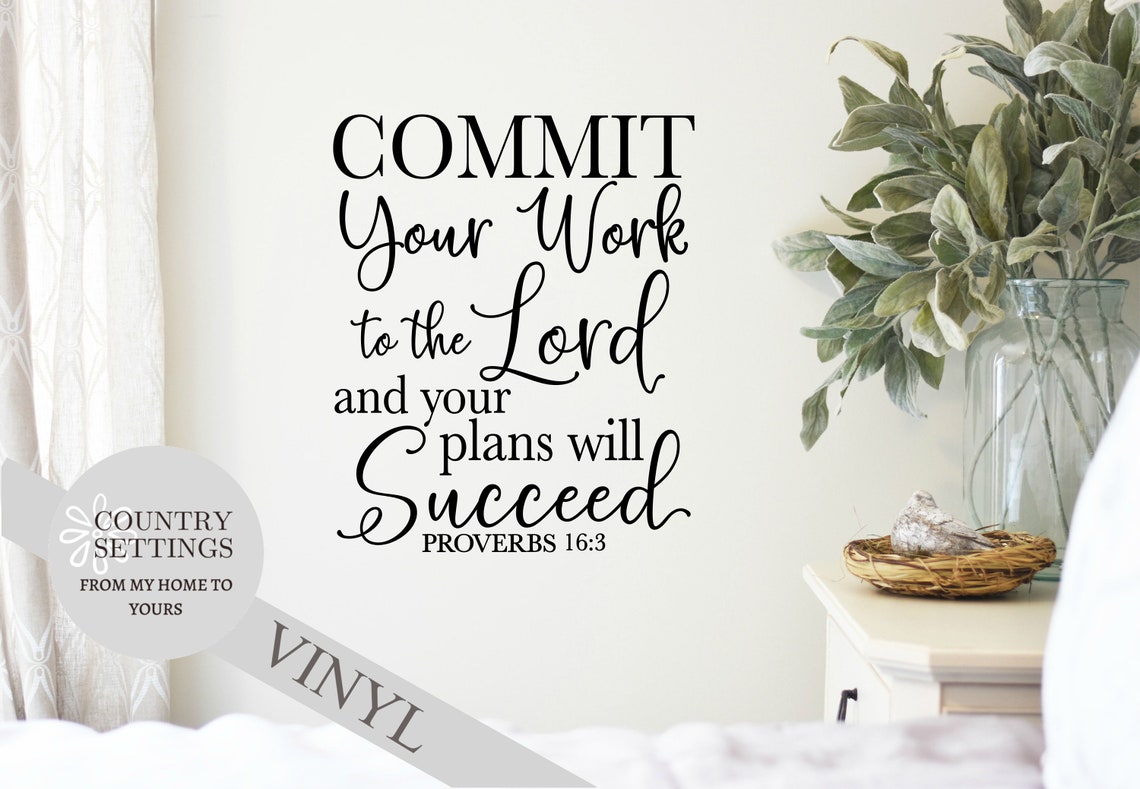 Scripture Vinyl Decal Bible Verse Wall Decal Inspirational - Etsy