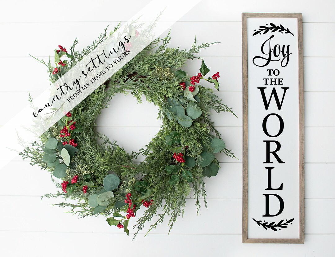 Joy to the World Christmas Decal, Farmhouse Porch Vinyl Decal, DIY ...