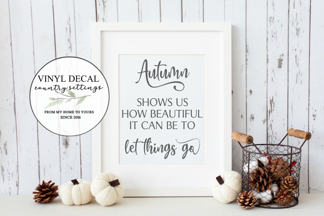 Fall Vinyl Decals, Farmhouse Autumn Quote Wall Decals - Etsy