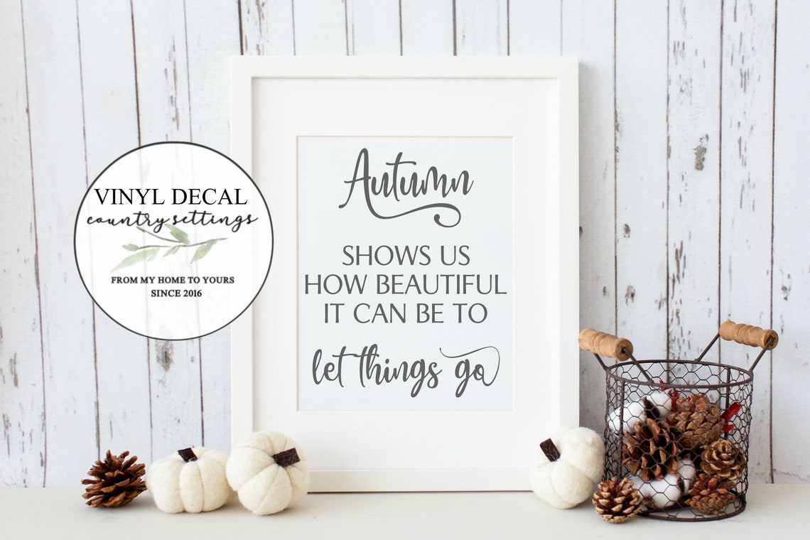 Fall Vinyl Decals Farmhouse Autumn Quote Wall Decals - Etsy