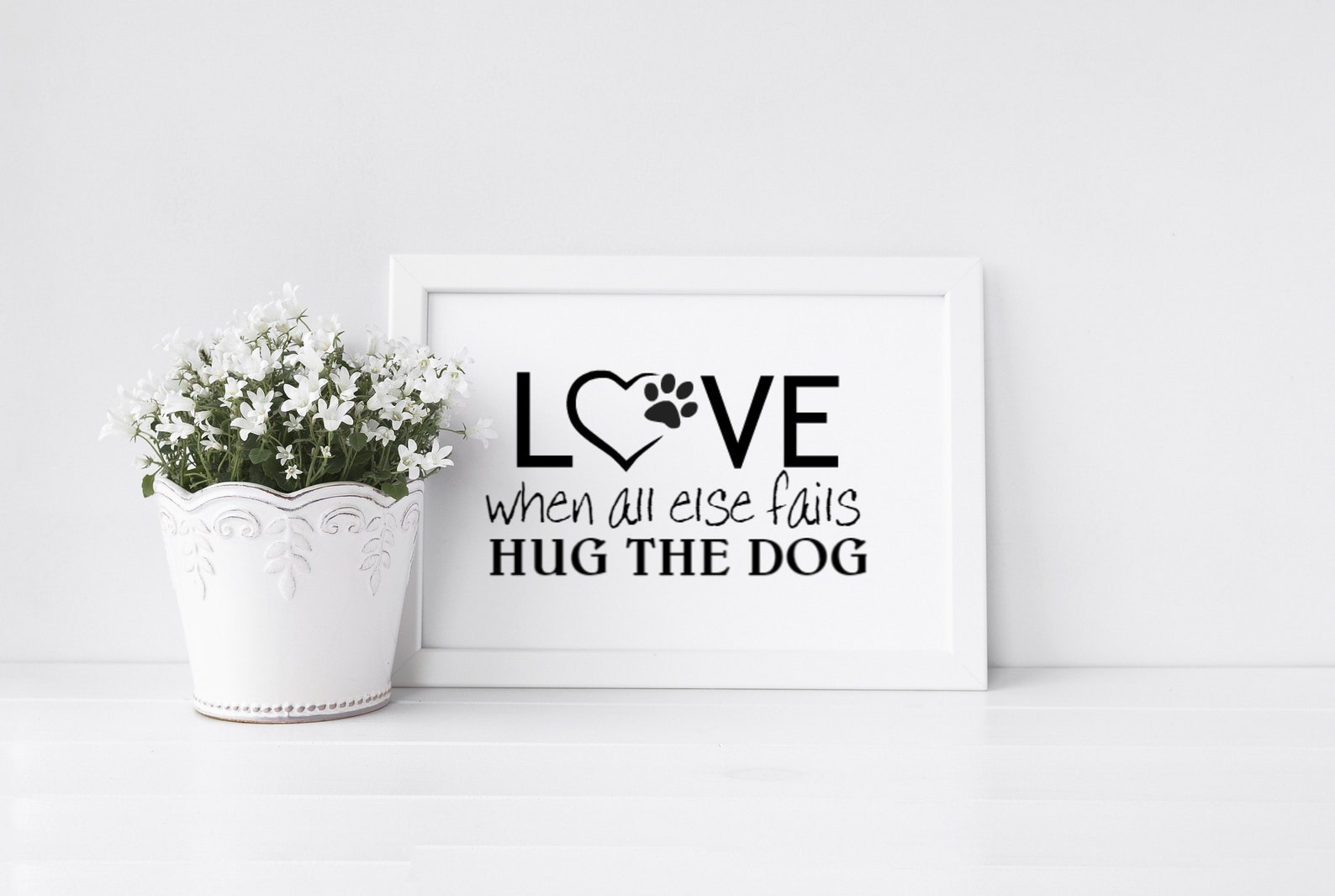 Hug the Dog Vinyl Decal Pet Decal Sign Dog Sticker - Etsy