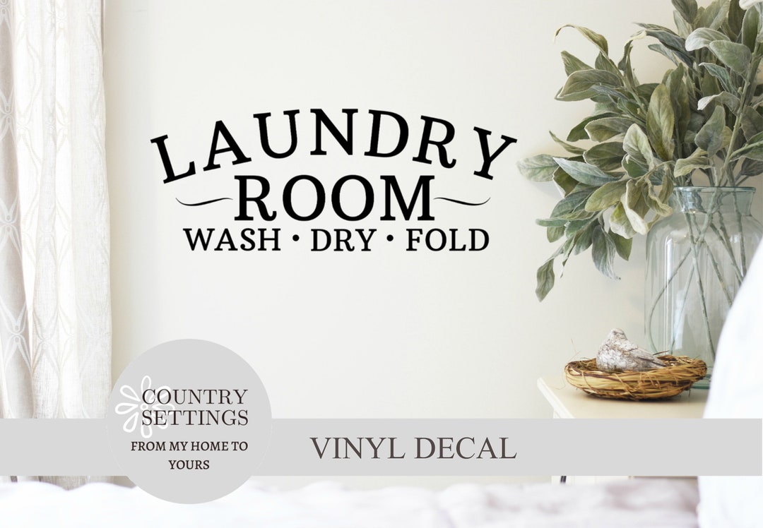 Laundry Room Vinyl Decal, Mud Room Decal, Farmhouse Laundry Signs - Etsy