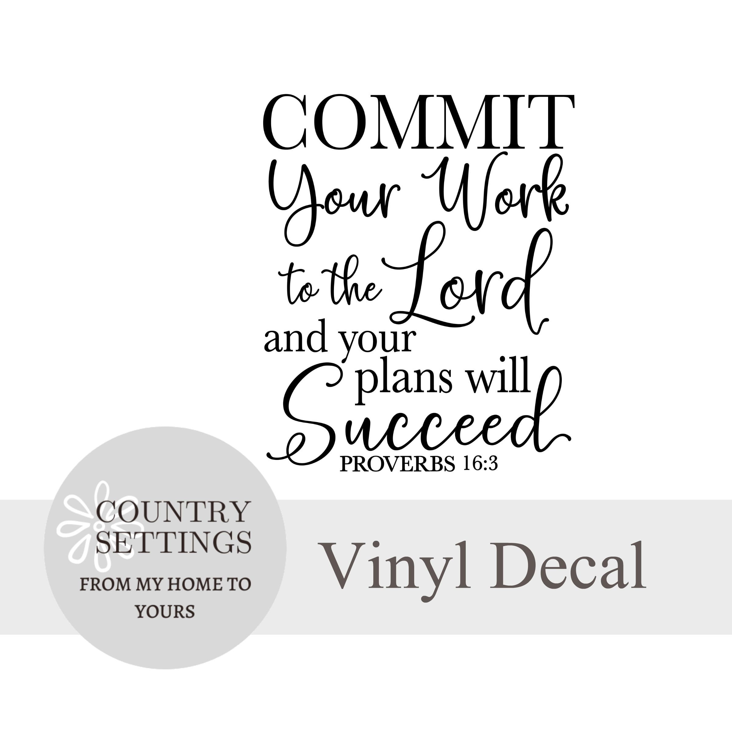 Scripture Vinyl Decal, Bible Verse Wall Decal, Inspirational Wall Art ...