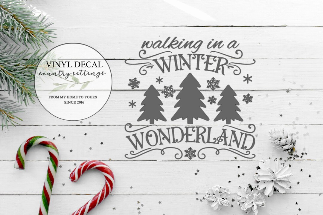 Winter Wonderland Christmas Vinyl Decals, Christmas Signs, Farmhouse ...
