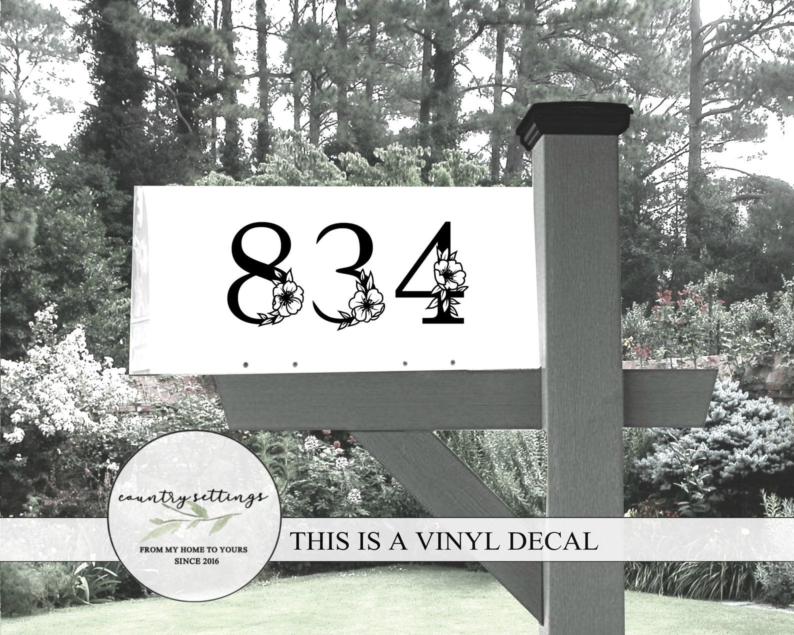 Mailbox Decals, Custom Number Vinyl Decals - Etsy