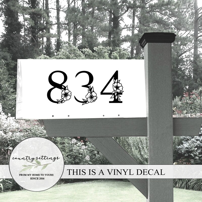 Mailbox Number Decal - Etsy