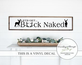 Get Buck Naked Sign | Etsy