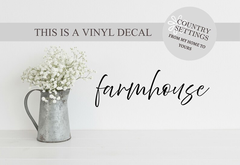 Farmhouse Vinyl decal Farmhouse Signs Farmhouse Decal Wall | Etsy