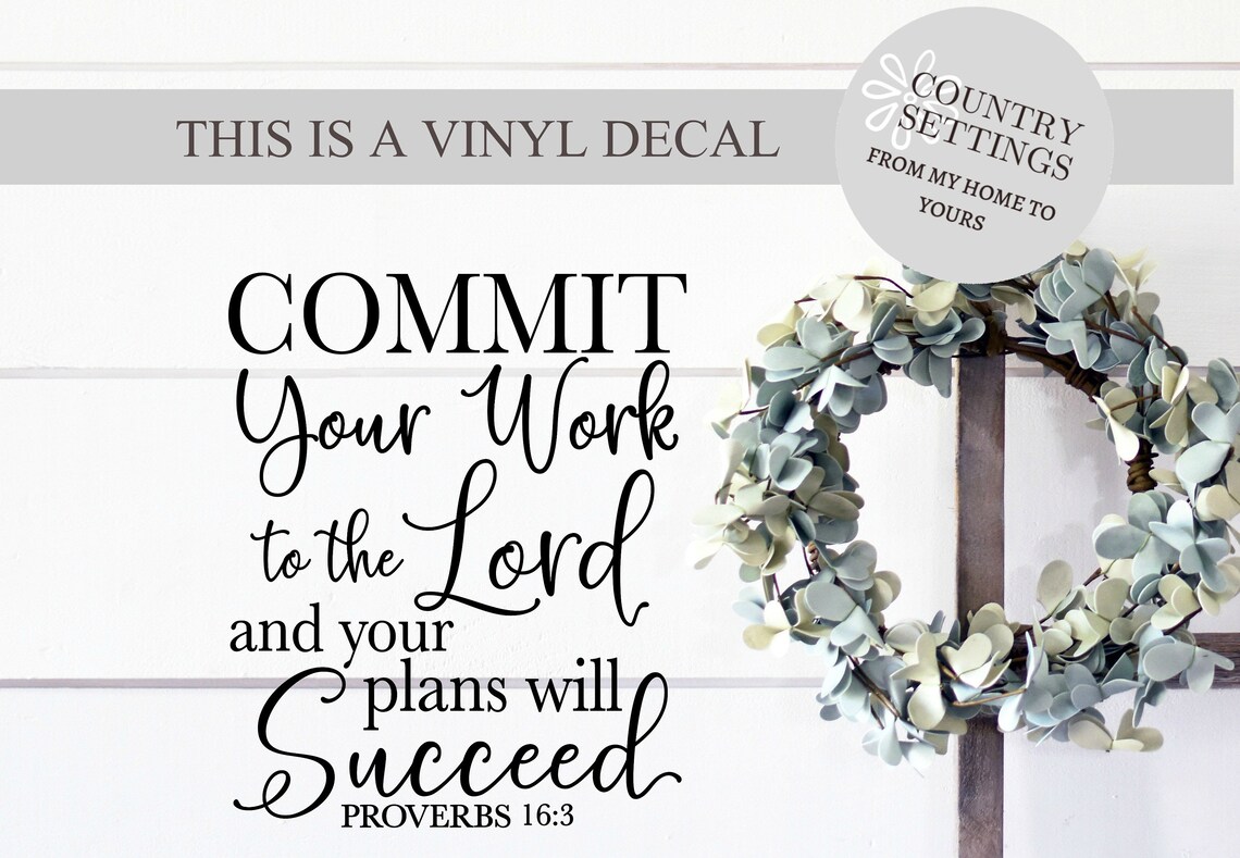 Scripture Vinyl Decal Bible Verse Wall Decal Inspirational - Etsy