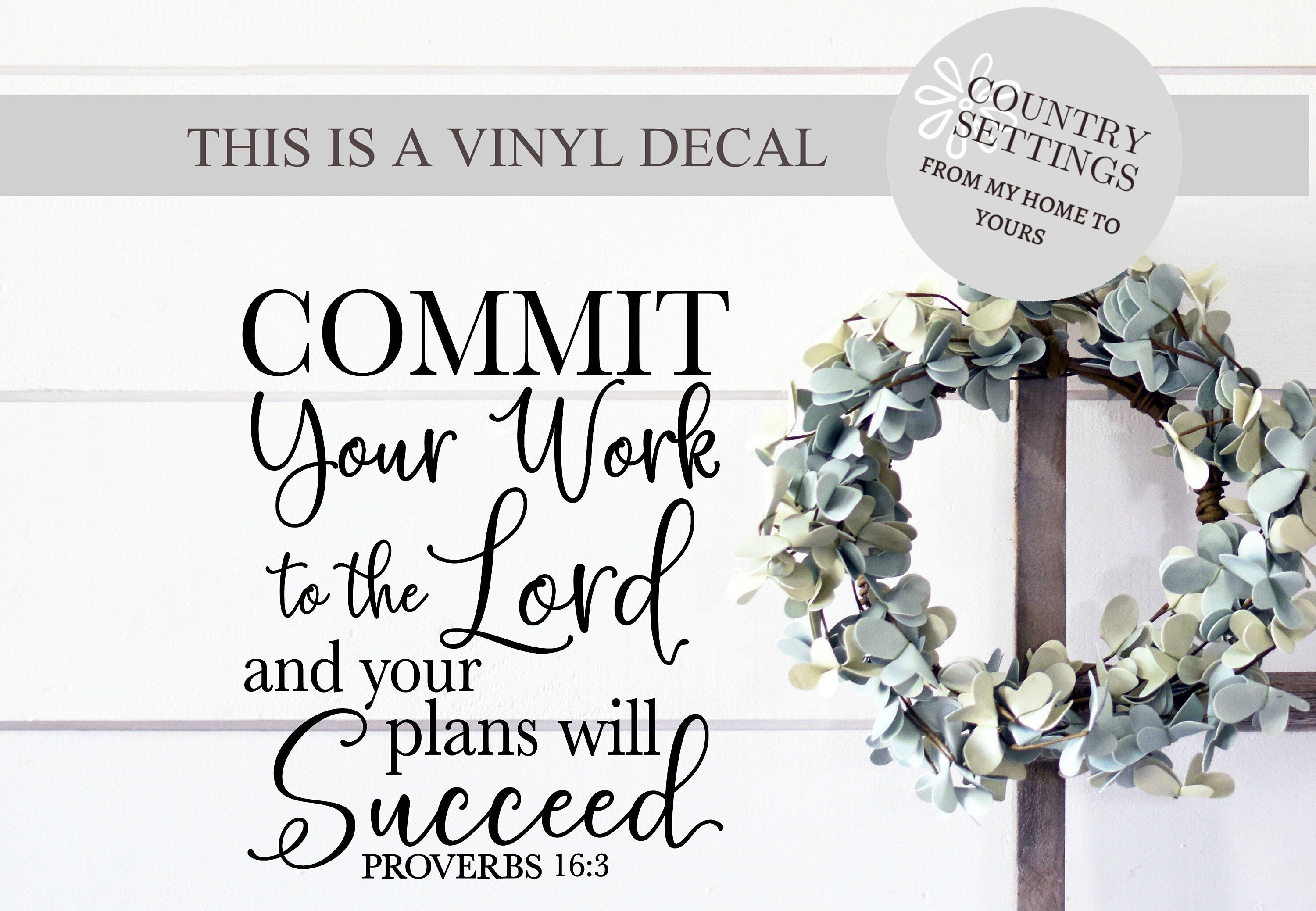 Scripture Vinyl Decal Bible Verse Wall Decal Inspirational - Etsy