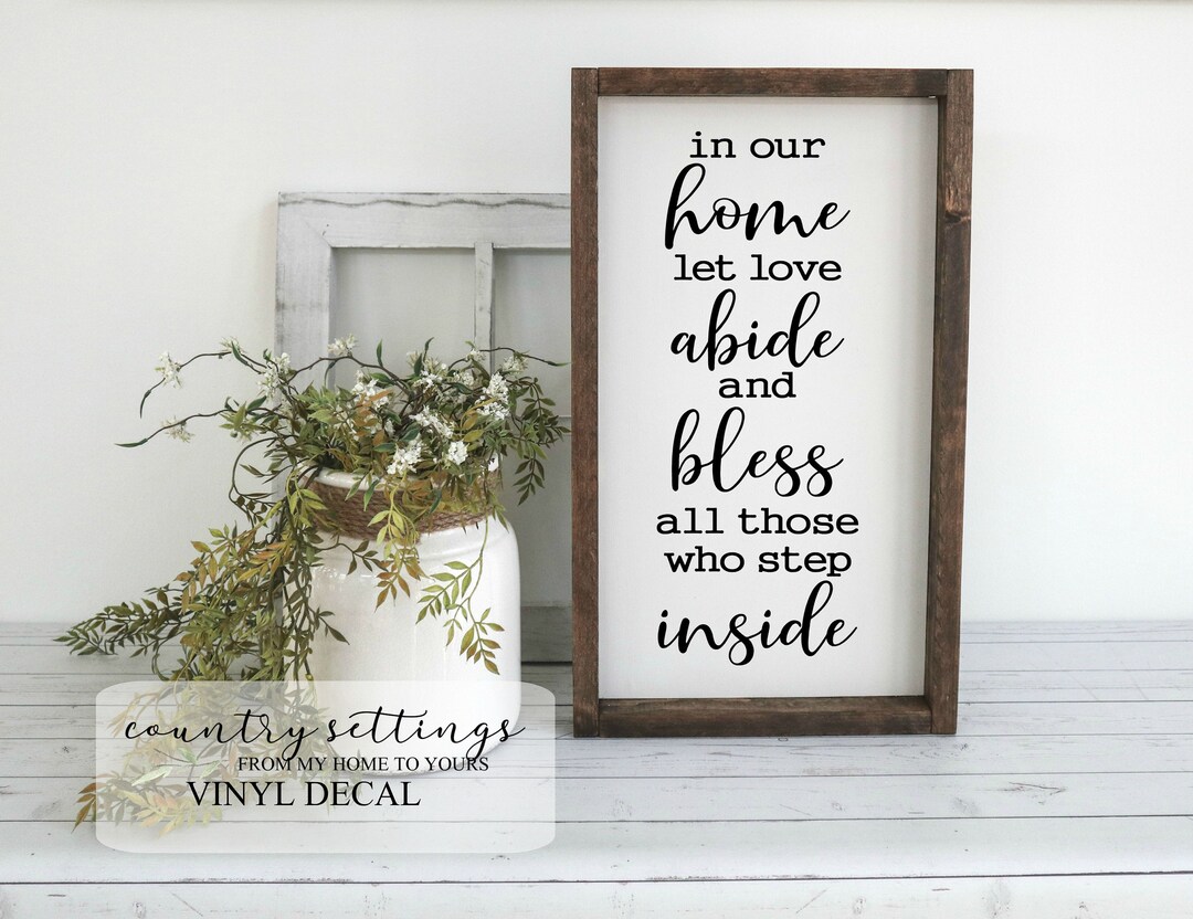 Let Love Abide Vinyl Decal, Humble and Kind Wall Art, Farmhouse Humble ...