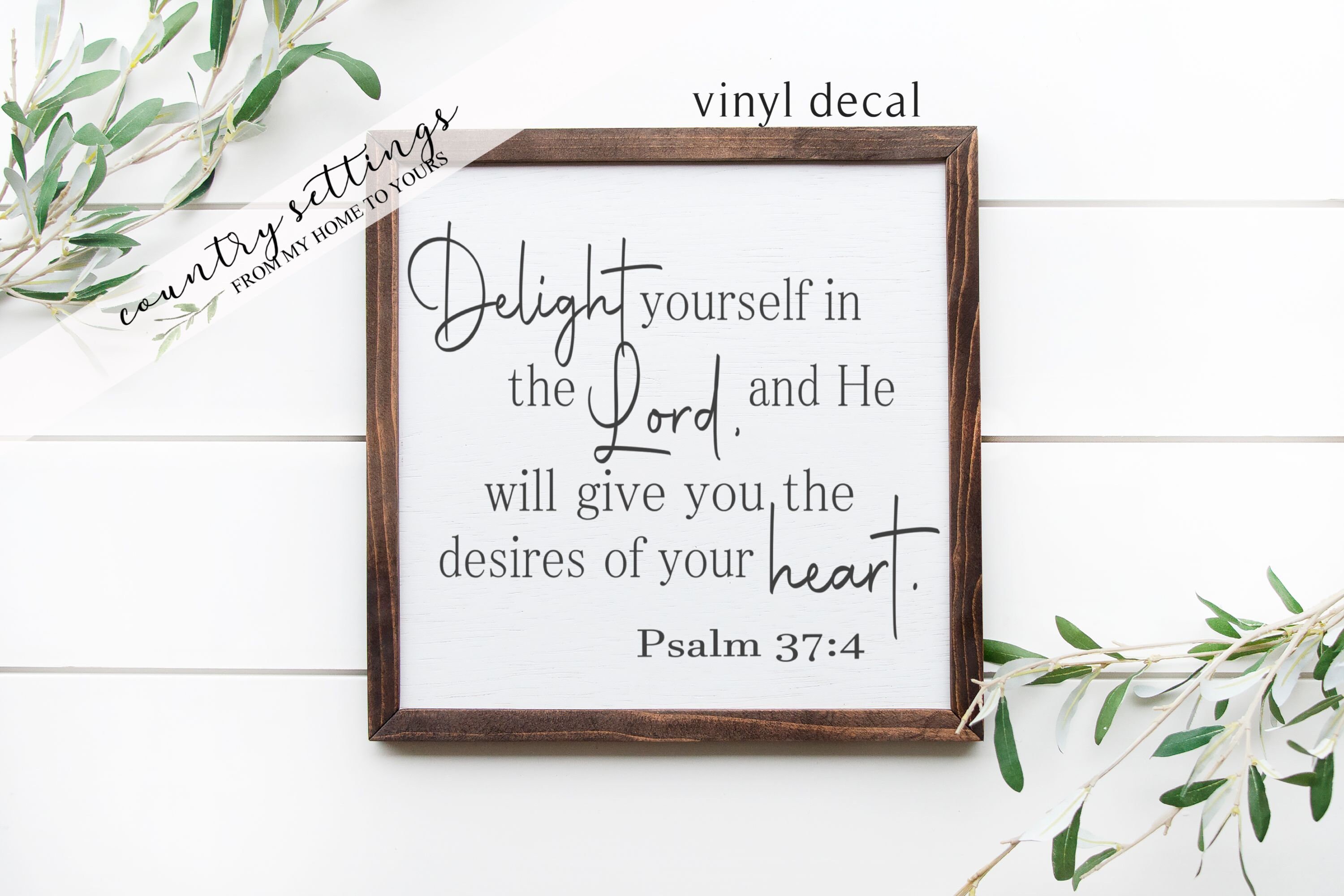 Delight yourself in the Lord Vinyl Decal Scripture Vinyl | Etsy