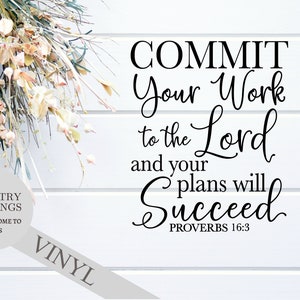 Scripture Vinyl Decal, Bible Verse Wall Decal, Inspirational Wall Art ...