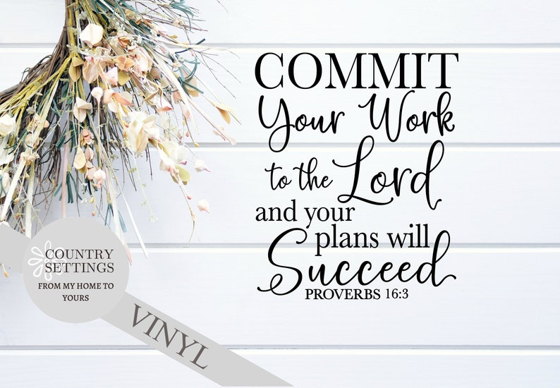 Scripture Vinyl Decal, Bible Verse Wall Decal, Inspirational Wall Art ...