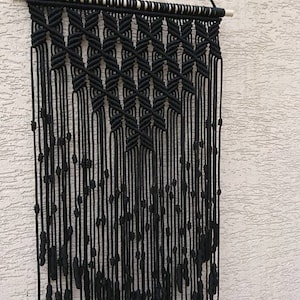 Macrame Wall Hanging Black - Etsy