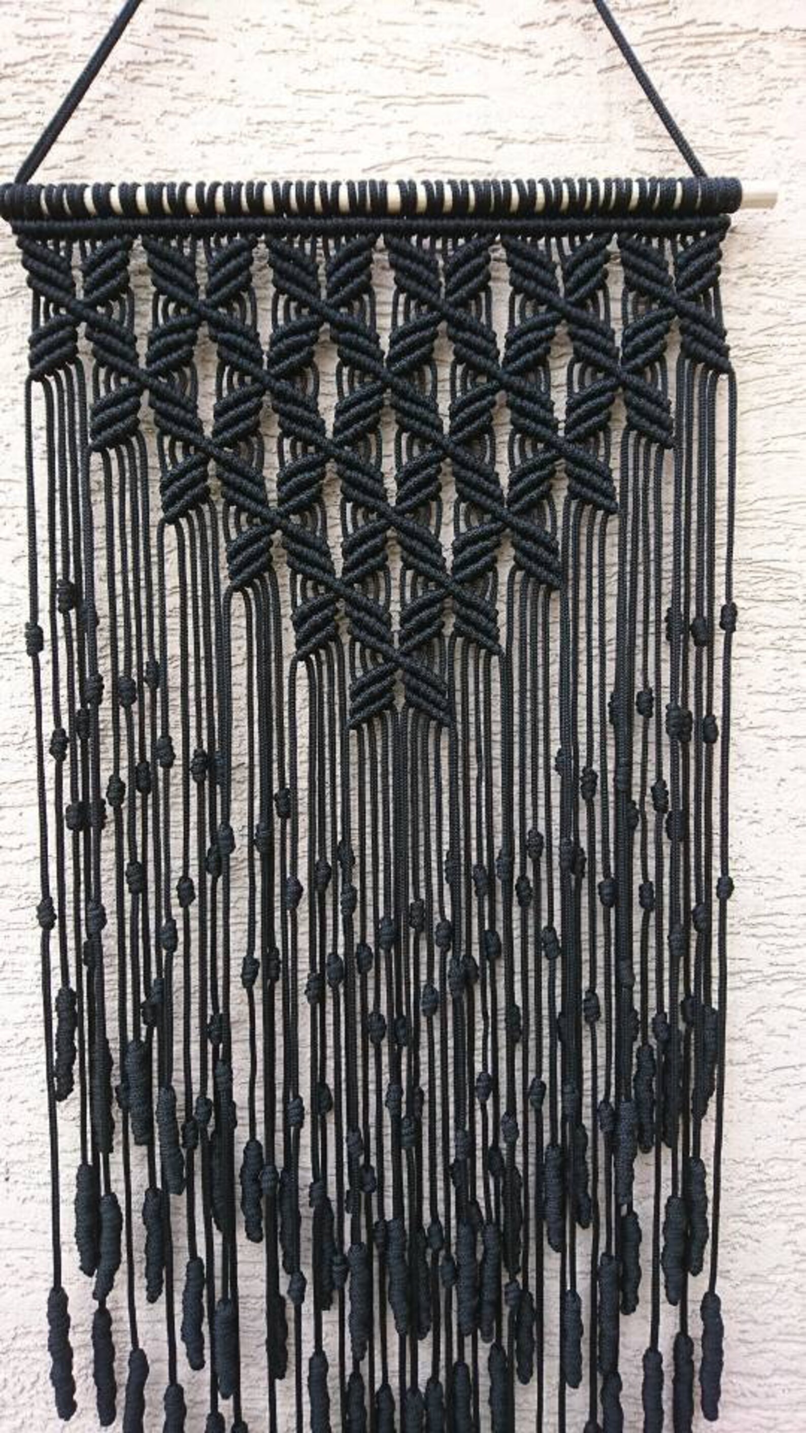 Macrame Wall Hanging black | Etsy