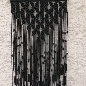Macrame Wall Hanging Black - Etsy