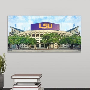 LSU Tigers Wall Art, Louisiana State University Football, Tiger Stadium ...