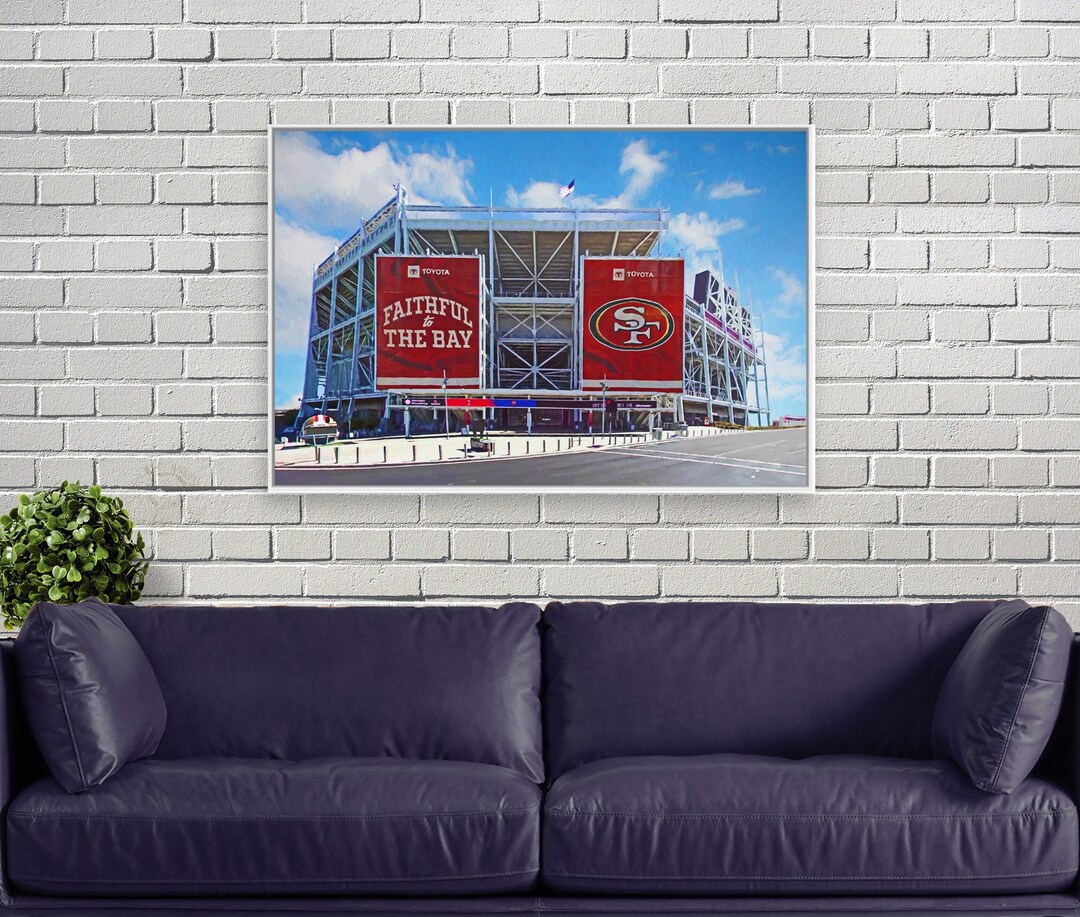 San Francisco 49ers Print, Levi's Stadium Painting,49ers Man Cave Wall ...