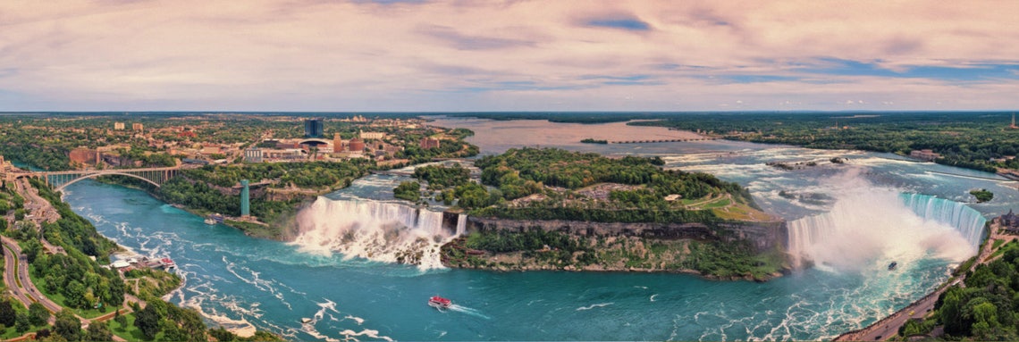 Niagara Falls Panoramic Skylon View Large Canvas Wall Art - Etsy