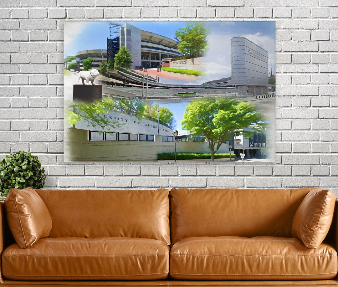 Sanford Stadium Art: UGA Football Print, Dawgs Man Cave Decor - Etsy