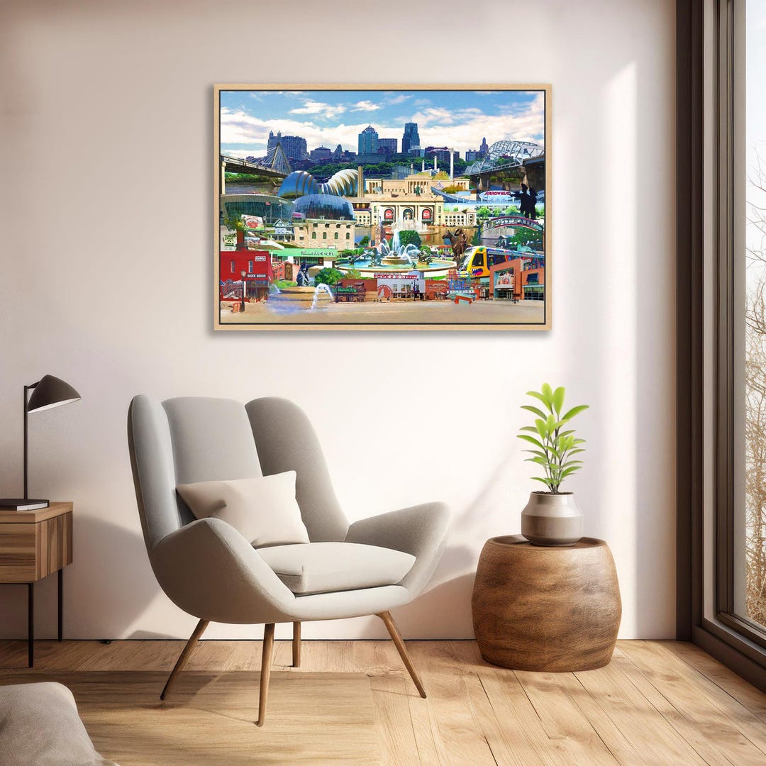 Kansas City Landmarks Art: KC Cityscape Montage, (framed/unframed ...