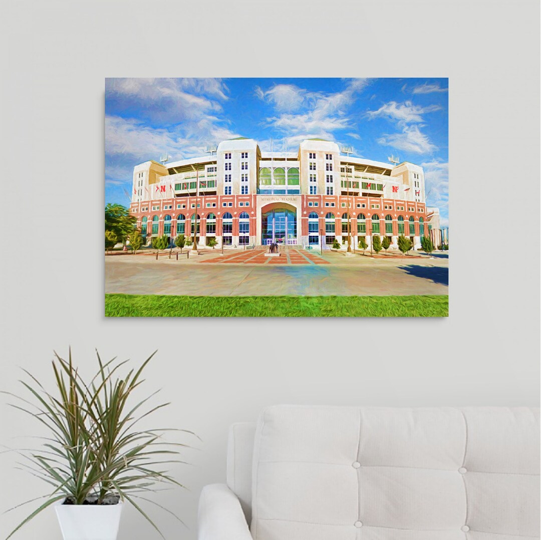 Memorial Stadium Art: Nebraska Cornhuskers Football Canvas or Print - Etsy