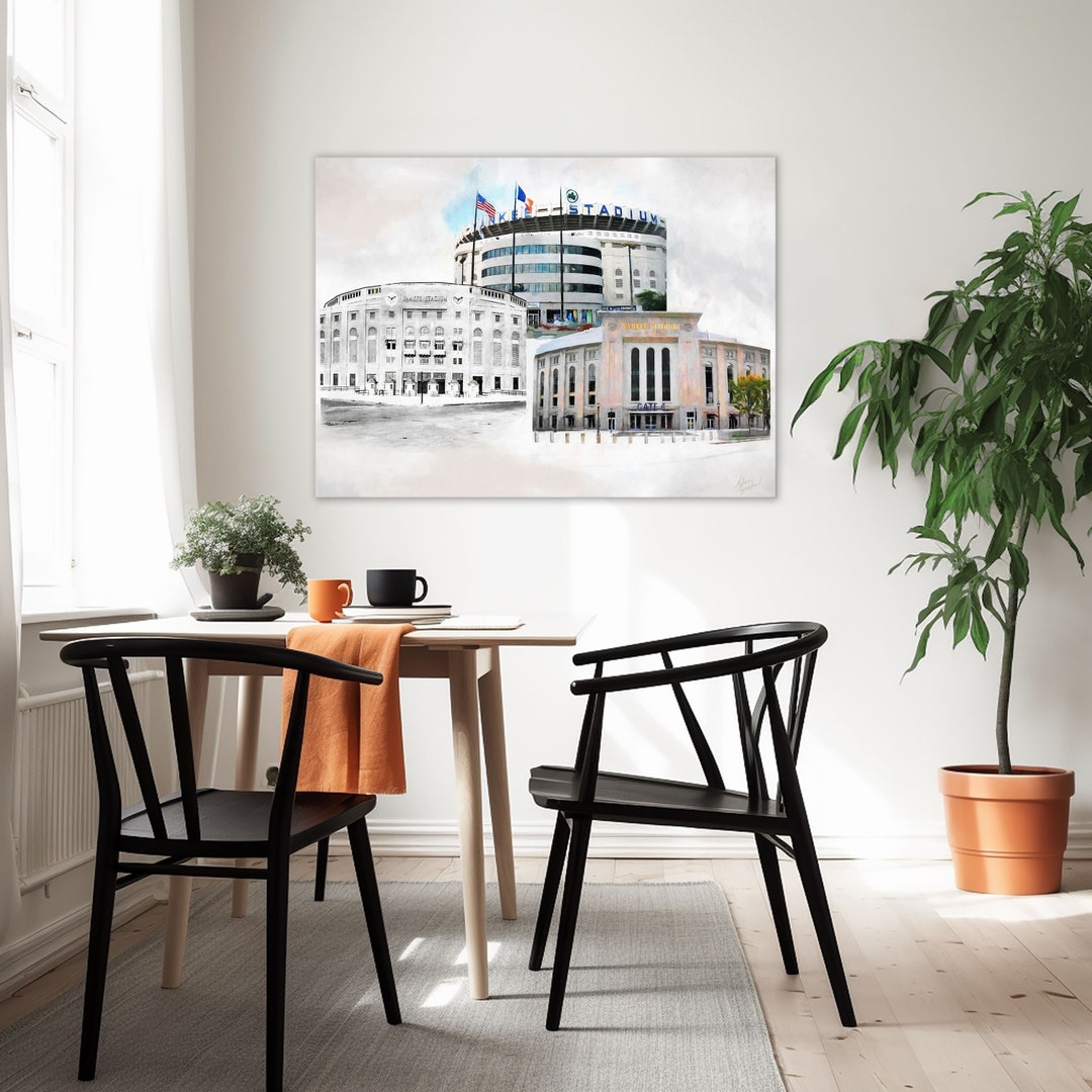 Yankee Stadium Art Print or Canvas: New York Yankees Ballpark Montage ...
